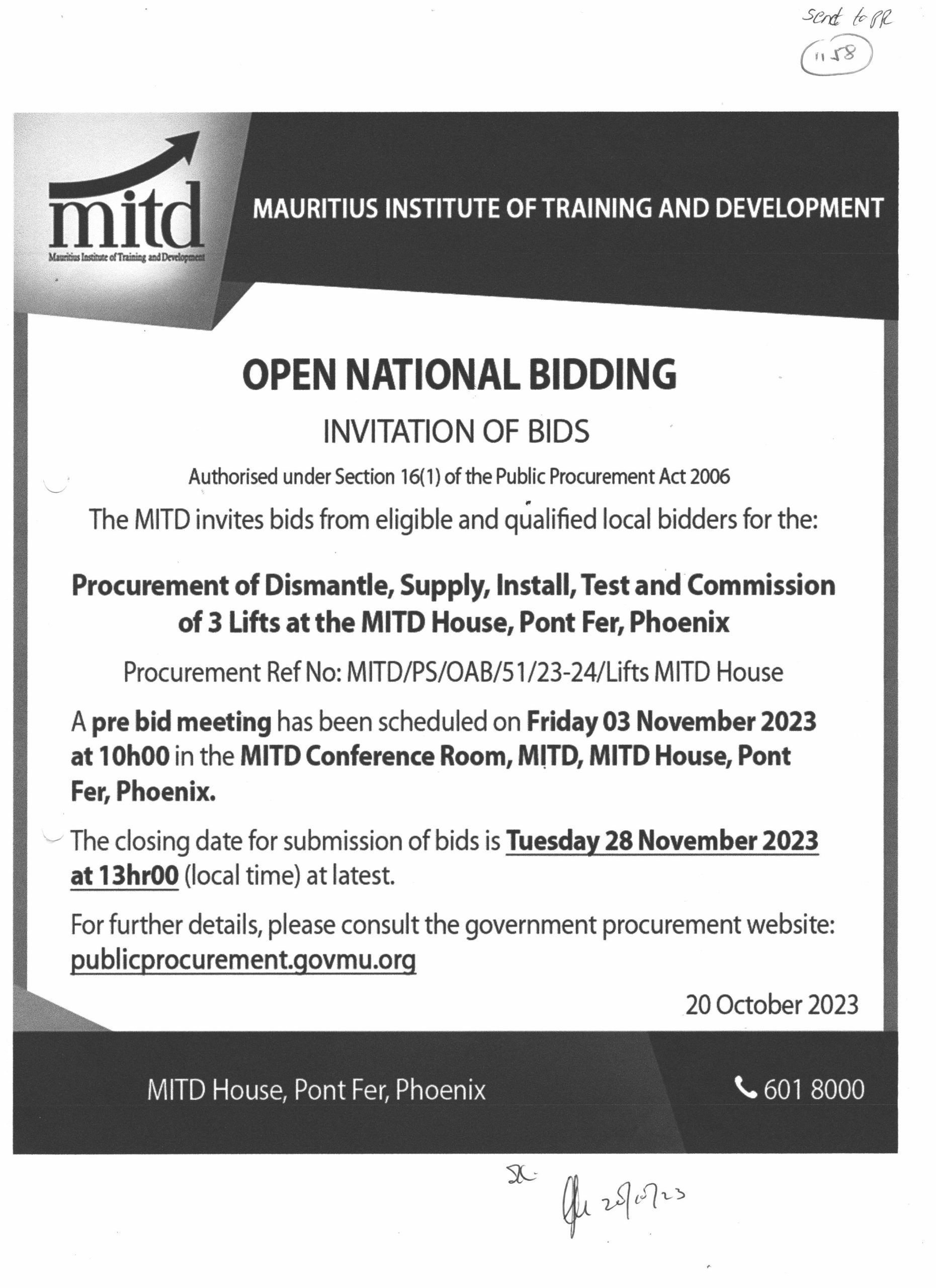 Procurement Notices – Public Procurement Portal